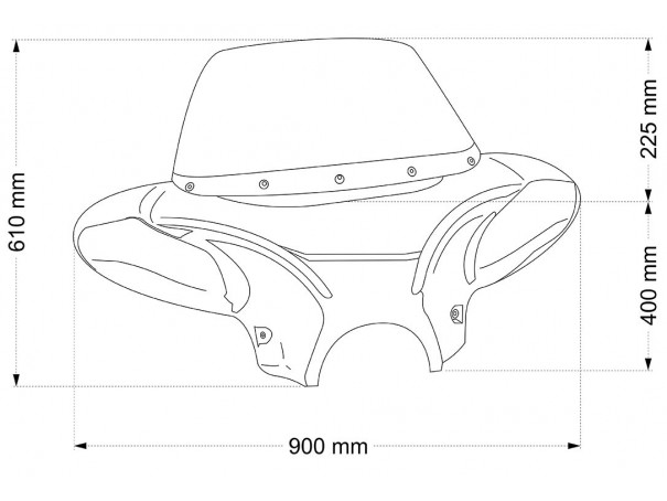 Owiewka CA Batwing do Harley-Davidson Sportster Iron XL883N / XL883N ...